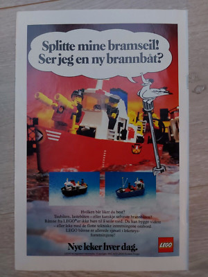 1984 LEGO 4025 Fire Boat vintage print ad NORWAY talking seagull ...