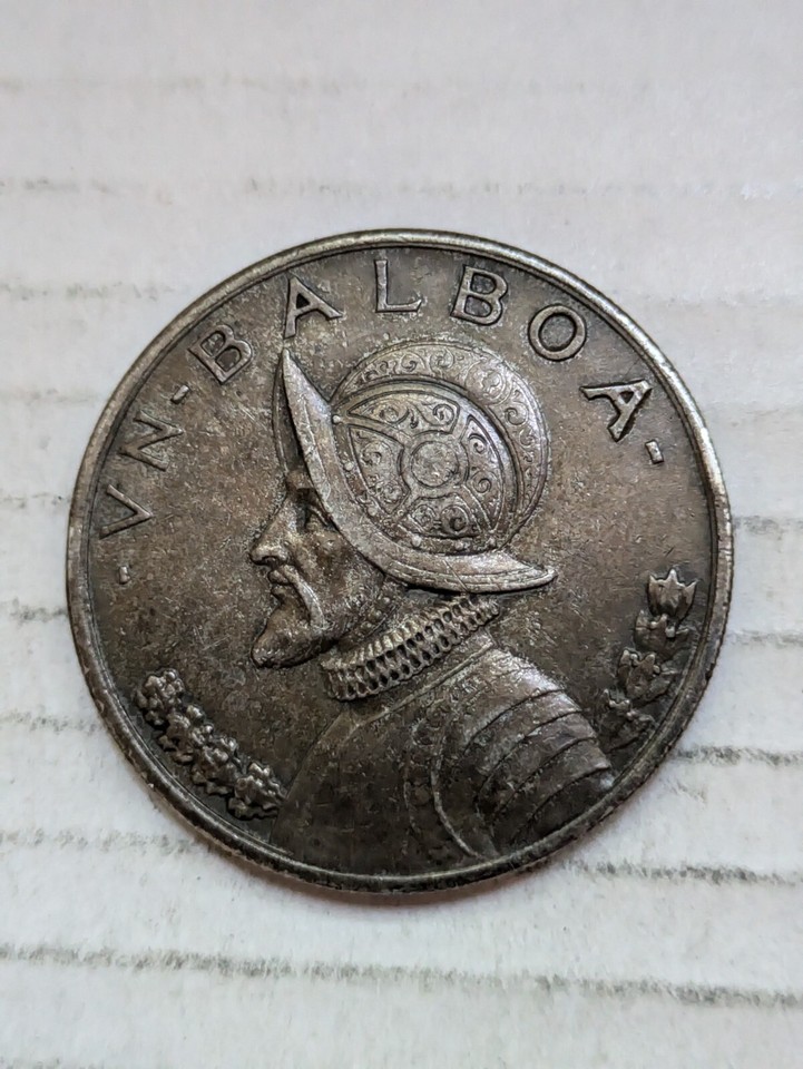 1931 Panama Un Balboa 90% Silver About Uncirculated AU Details Philly ...