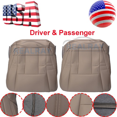 Driver & Passenger Bottom Seat Cover Tan Leather For Toyota 4Runner 3 ...