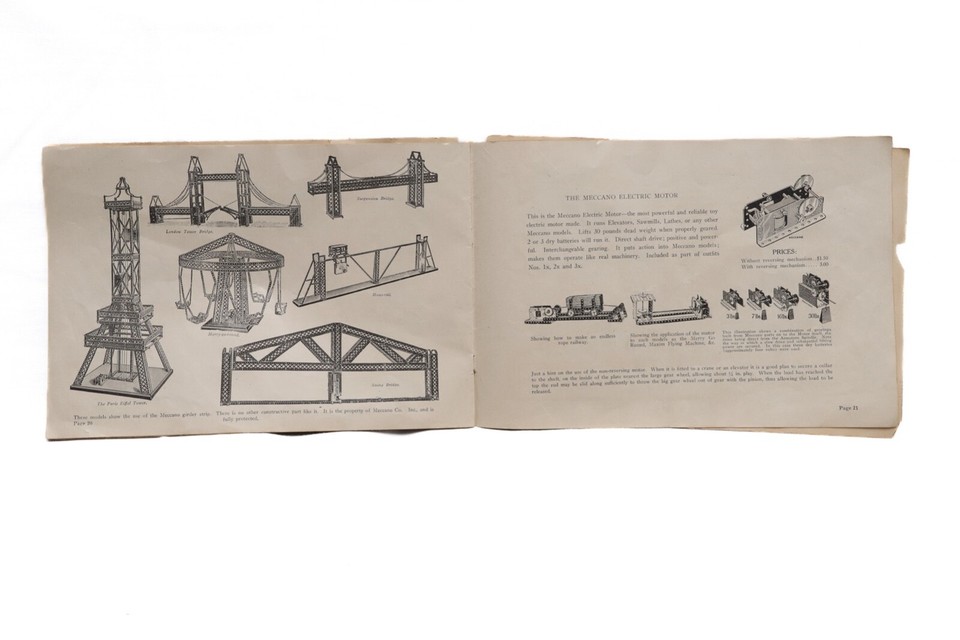 Antique Meccano Construction Kit With Carrying Case And Booklet | eBay