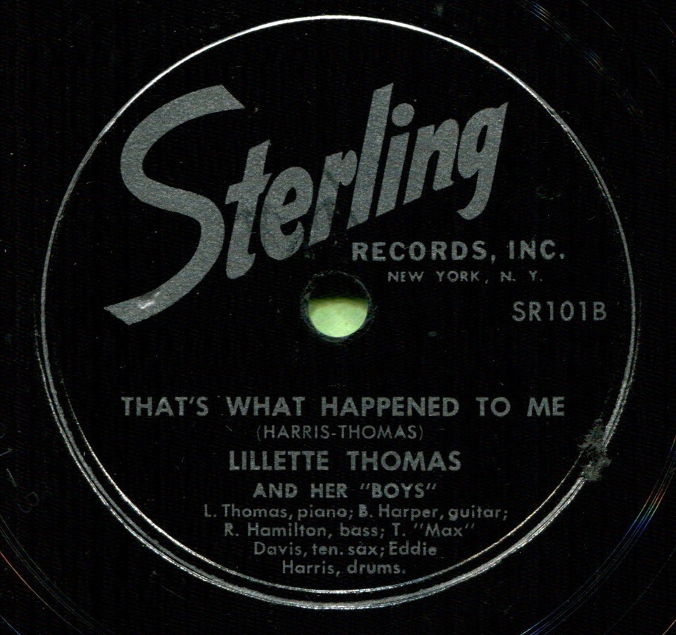 LILLETTE THOMAS (Variety Boogie / That's What Happened) R&B/SOUL 78 RPM RECORD | eBay