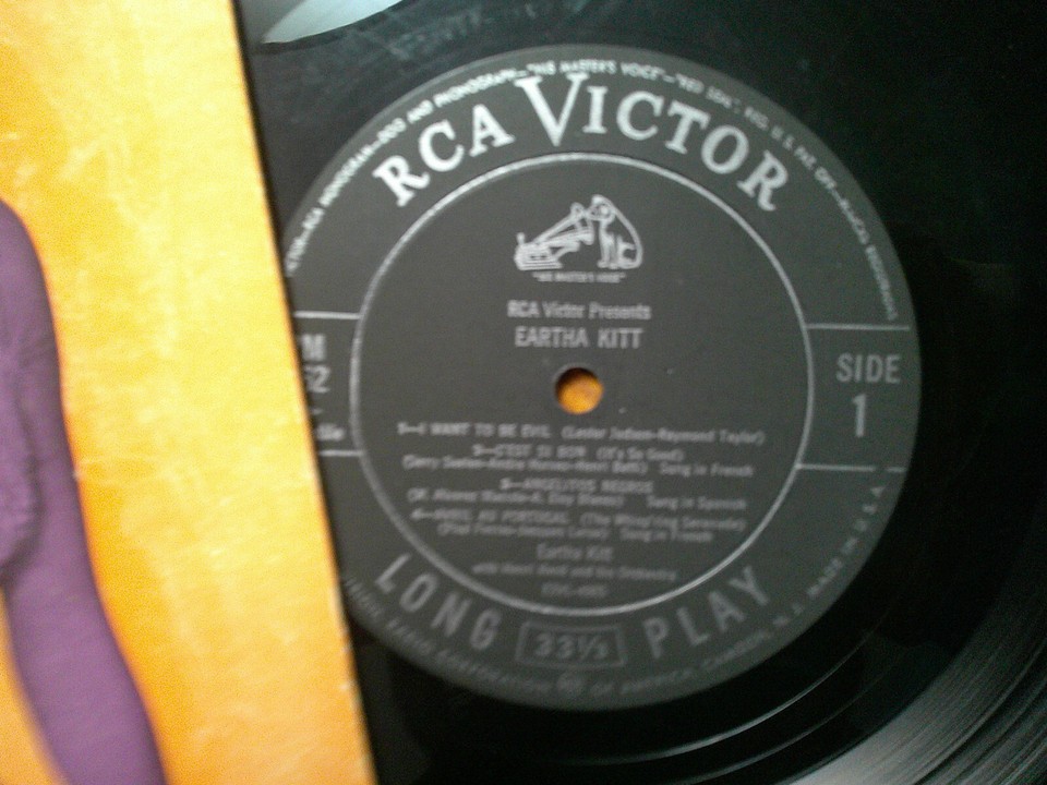 RCA VICTOR 10" LP 33 RPM RECORD LPM 3062/EARTHA KITT/RCA PRESENTS/ VG ...