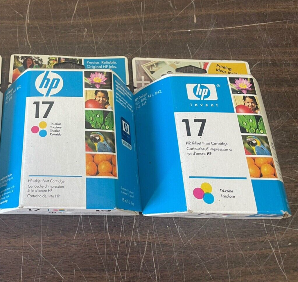 Lot Of (2) Genuine HP 17 Tri-Color Ink Cartridge Expired 2007 C6625AN ...