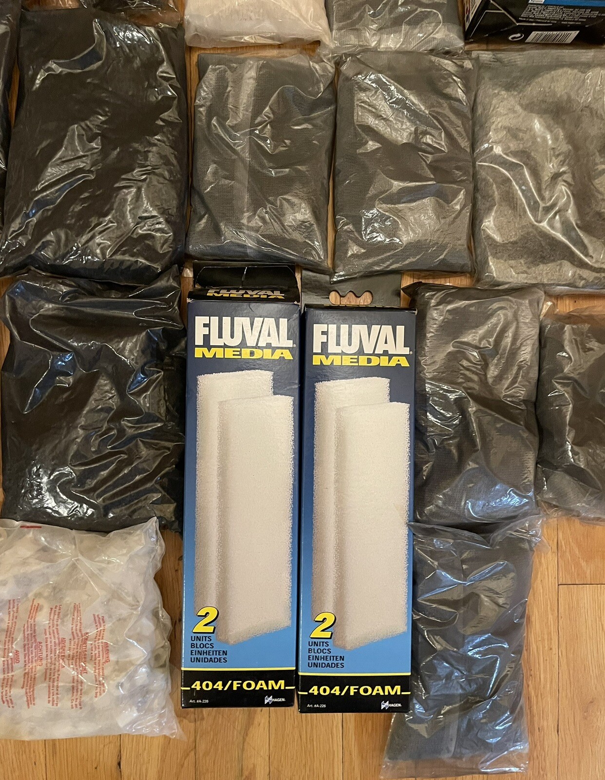 FLUVAL 404 (22 ITEMS) NEW ASSORTED FILTER MEDIA-CERAMIC-CARBON-FOAM ...