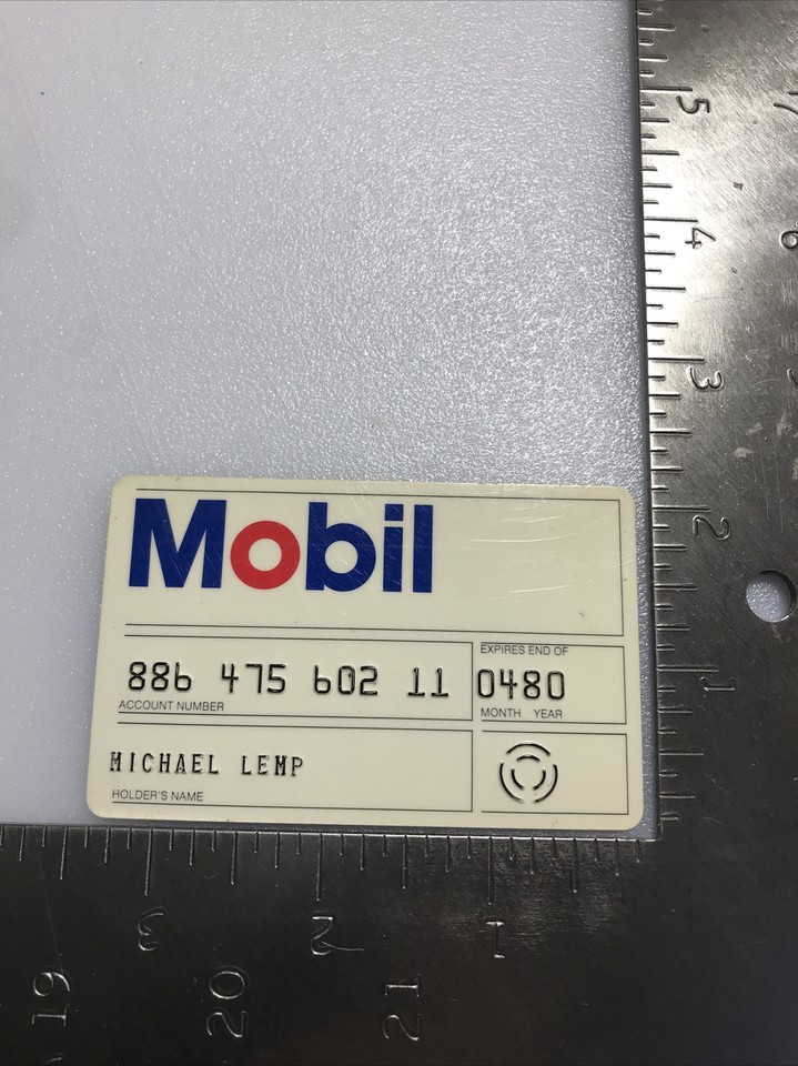 Vintage Mobil Credit Card ~ exp 1980 | eBay