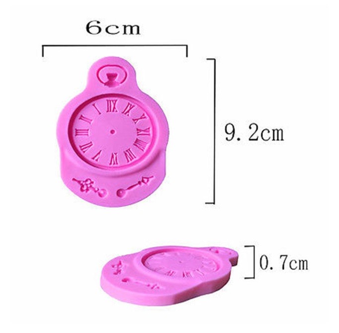 Clock Silicone Mould for Sugar Craft, Fondant, Cake Decorating ,Baking ...