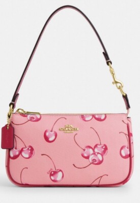 NWT COACH Women’s CR827 Nolita 19 With Cherry Print Flower Pink/Bright ...