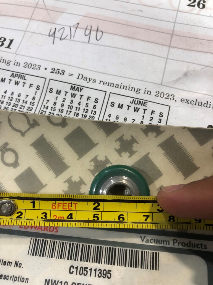 Edwards High Vacuum C105-11-395 Centering O-Ring Viton Stainless Steel ...