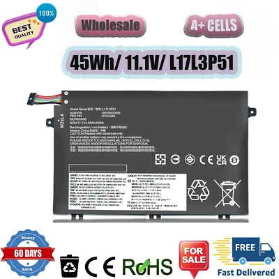 01AV463 L17L3P52 Battery for Lenovo ThinkPad L480 L580 L490 L14 Series ...