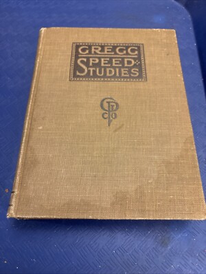 Gregg Speed Studies SHORTHAND vintage antique book Copyright 1919 | eBay