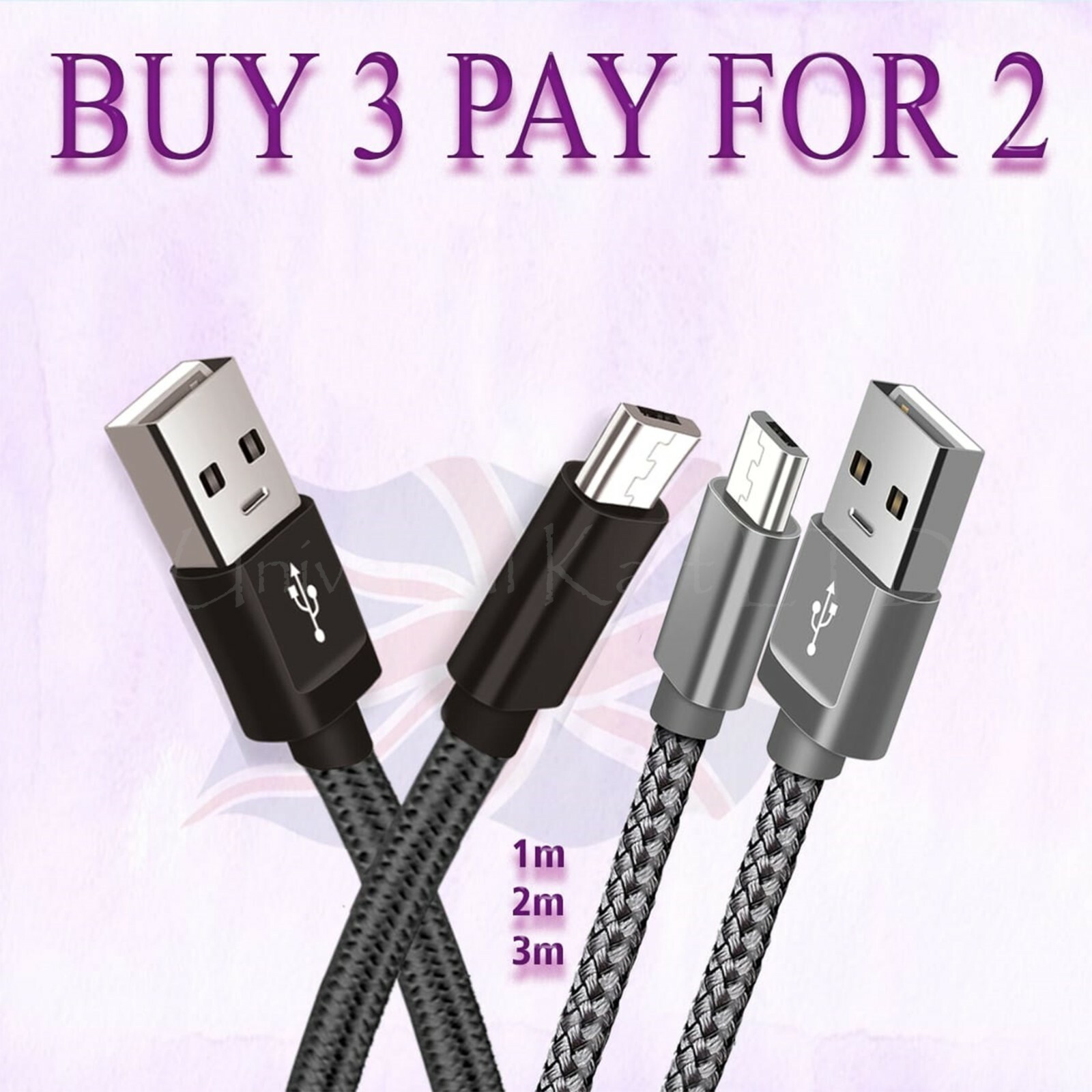 Micro USB Cable Long High Speed Quality Data Sync Fast Charger Charging ...