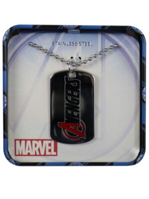 Avengers Marvel Dog Tag Pendant Necklace Stainless Steel Marvel ...