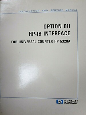 HP Option 011 HP-IB Interface for Universal Counter Installation ...