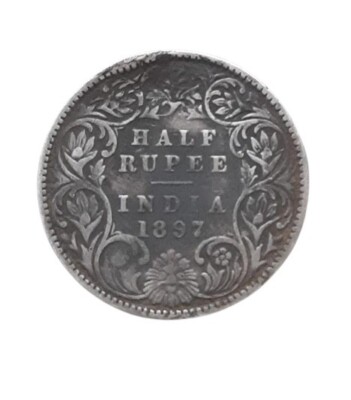 1897 HALF RUPEE QUEEN VICTORIA SILVER COIN | eBay