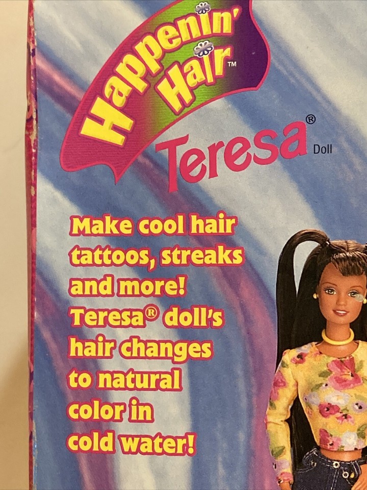 Barbie Happenin Hair Teresa Doll Articulated Doll w Color Change Hair ...