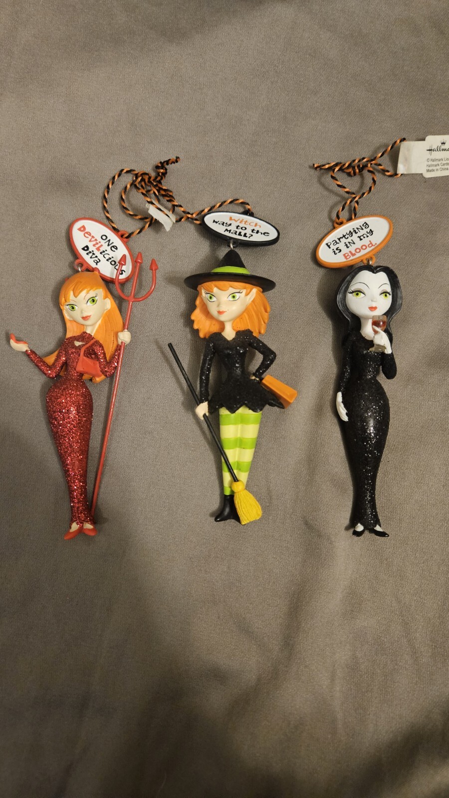 Hallmark Halloween 2009 Witch, Devil, Vampire, Diva Ornaments Set Of 3 ...