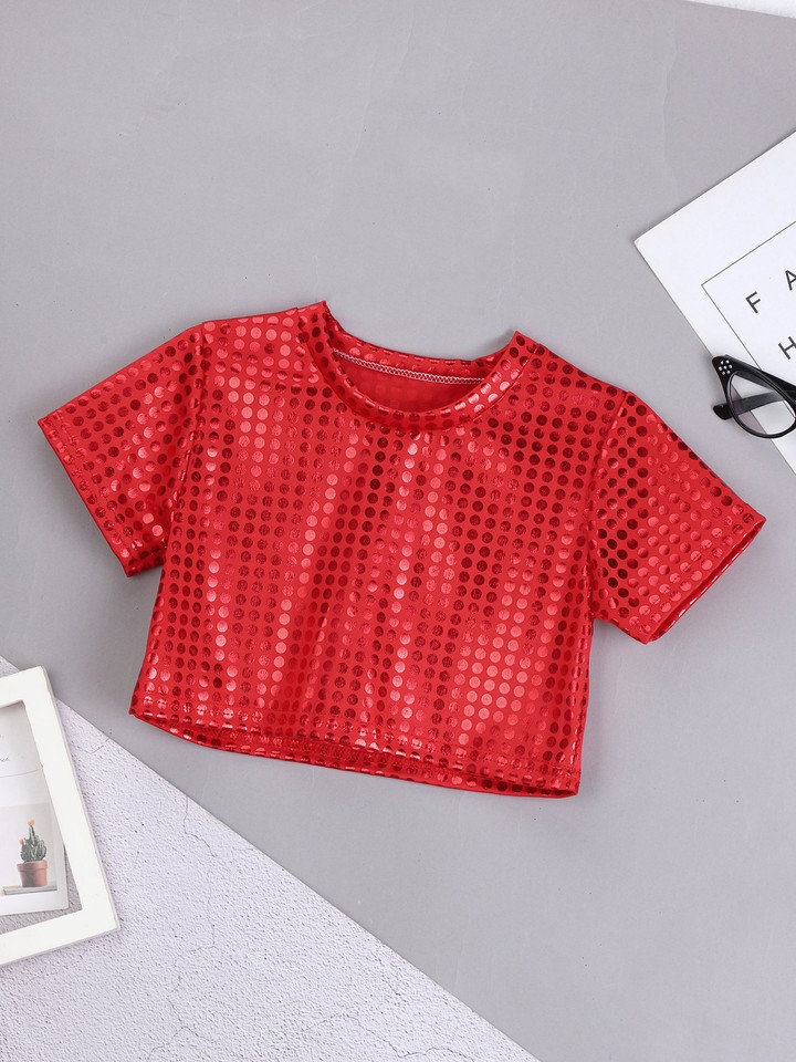 Kids Girls Stylish Adjustable Spaghetti Shoulder Straps Shiny Sequins ...