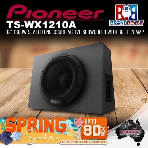 Pioneer TS-WX1210A 12" 1300W Sealed Enclosure Active Subwoofer with ...