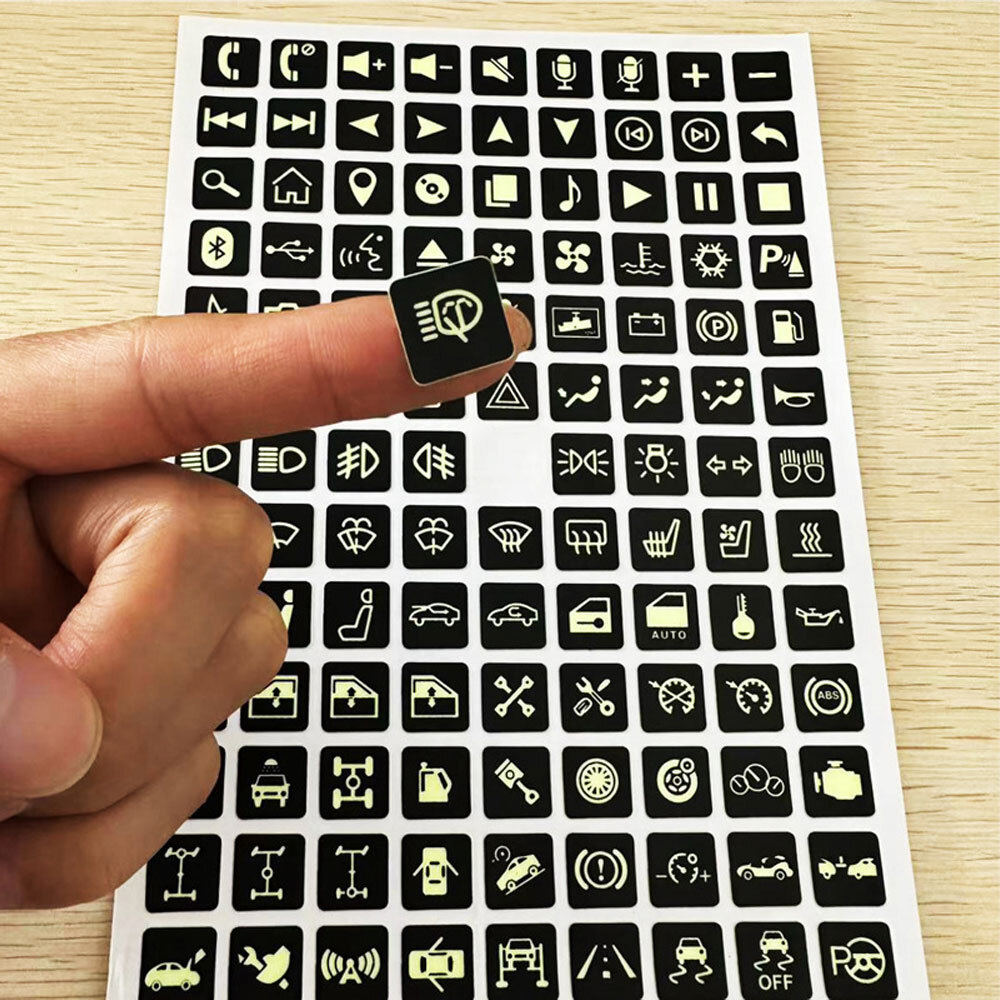 1X Luminous Sticker Parts Car Panel Button Rocker Switch Label Decal ...