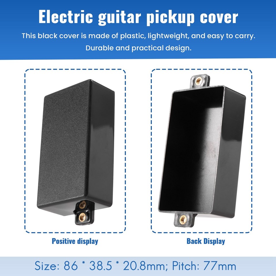 Plastic Sealed Humbucker Pickup Cover fit SQ Pickup Guitar Parts (Black ...