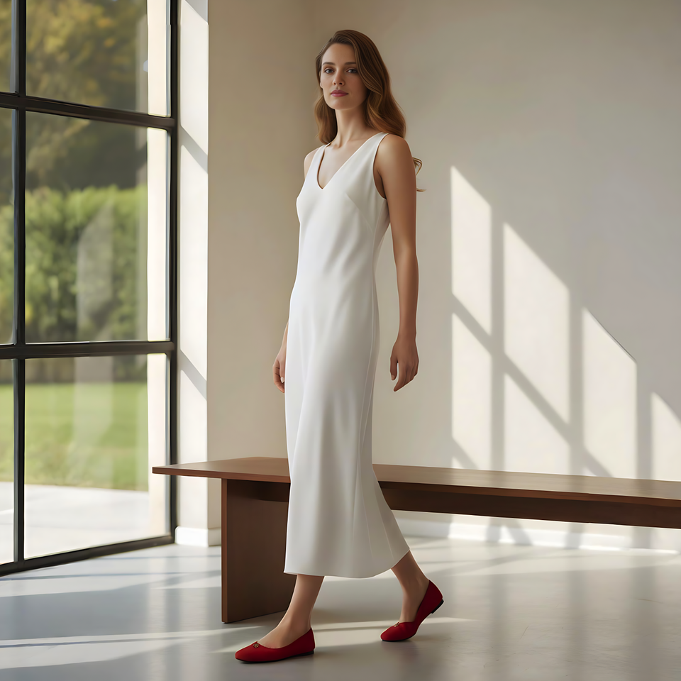 Bally Red Silk Logo Flats 37 EU Made in Italy Luxury Designer Footwear ...