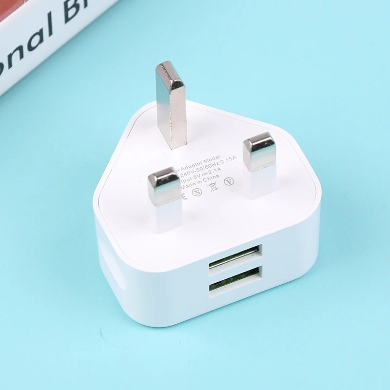 Universal UK Plug 3 Pin Wall Charger Adapter With 1/2 USB Ports ...