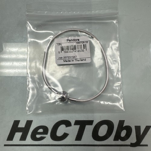 100% Authentic PANDORA 590728 925 Silver Smooth Snake Chain Charm ...