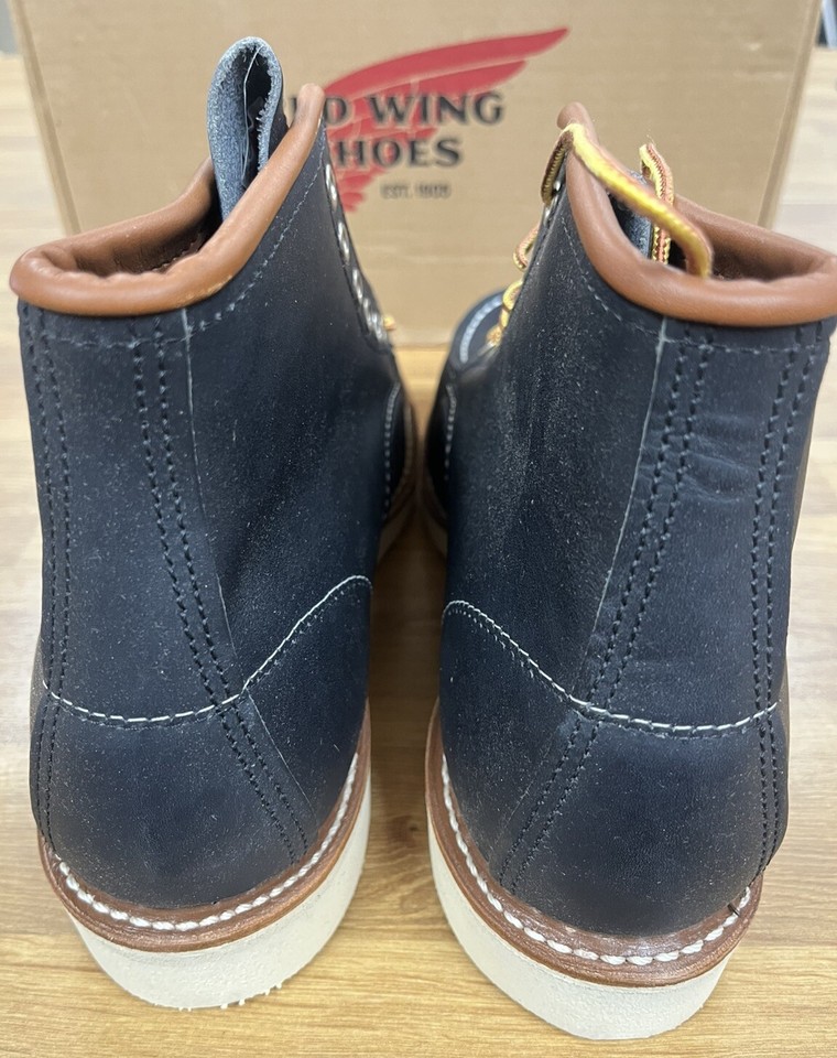 Red Wing Shoes 6" Moc Toe Boot 8859 MADE IN USA Navy White Heritage ...