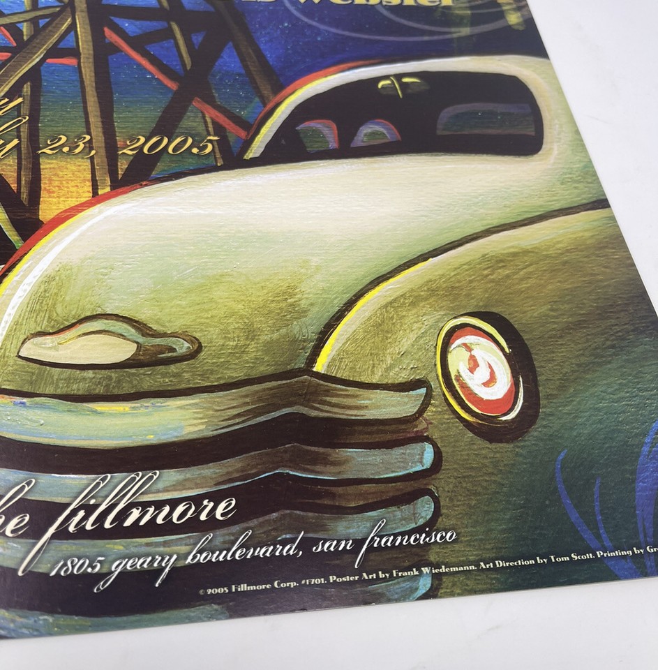 Jackie Greene Fillmore SF 2005 Concert Poster 13x19” Chris Webster Live ...