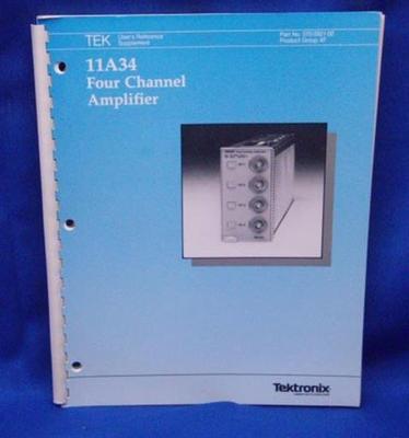 Tektronix 11A34 Amplifier Reference Supplement | eBay