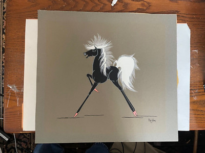 1963 Native American Taos Horse Painting By Pop Wea (Lori Tanner) | eBay