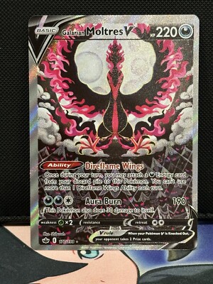 Galarian Moltres V 177/198 Alternate Art Ultra Rare - Chilling Reign OC ...