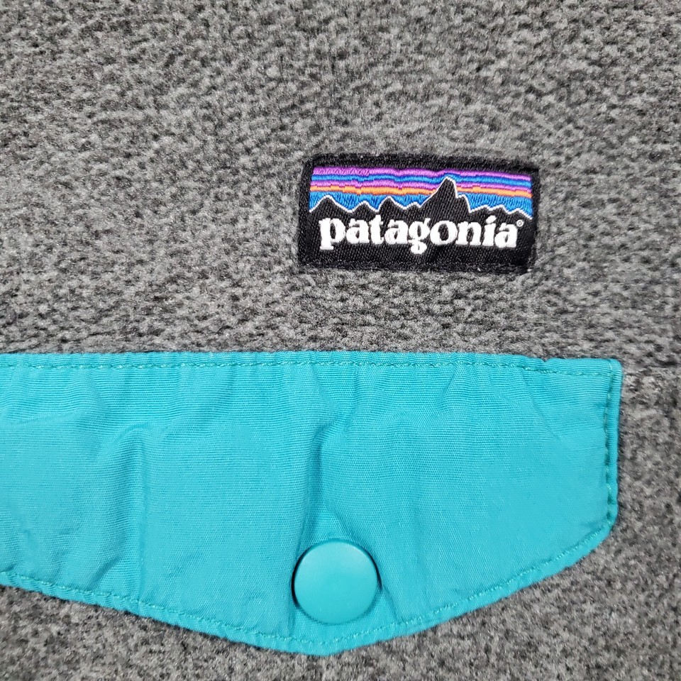 Patagonia Jacket Womens Small Gray Lightweight Synchilla Snap-T Fleece ...