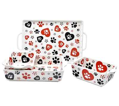 Temptations Seasonal 4 Piece Nestable Bake Set in Pawfetti Brand NEW ...