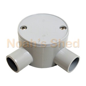 BONZA Right Angle Junction Box Shallow Round Conduit Electrical Cable ...