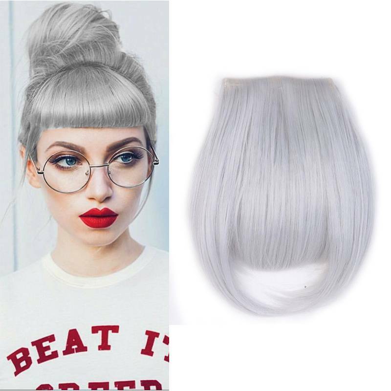 100% Natural Thin Bangs Fringe Clip in Hair Extensions As Human Front ...