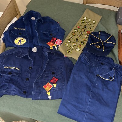 Vintage Cub Scout Uniform Shirts Sash 28 Patches Pants Cap 50’s 60’s | eBay