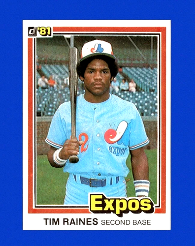 1981 Donruss #538 Tim Raines Rookie Expos HOF RC NM MINT OR BETTER ...