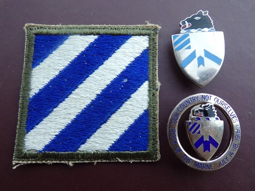 WWII 3rd Infantry Division Patch 30th Crest DI Pin PB Lot Military US ...