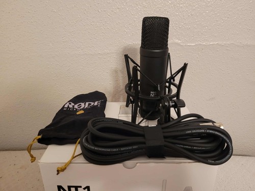 Rode NT1 Microphone with Shock Mount, XLR Cable & Storage Pouch, NO POP ...
