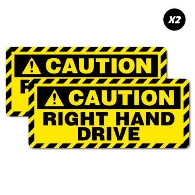 2 x Caution Right Hand Drive Car Sticker | eBay