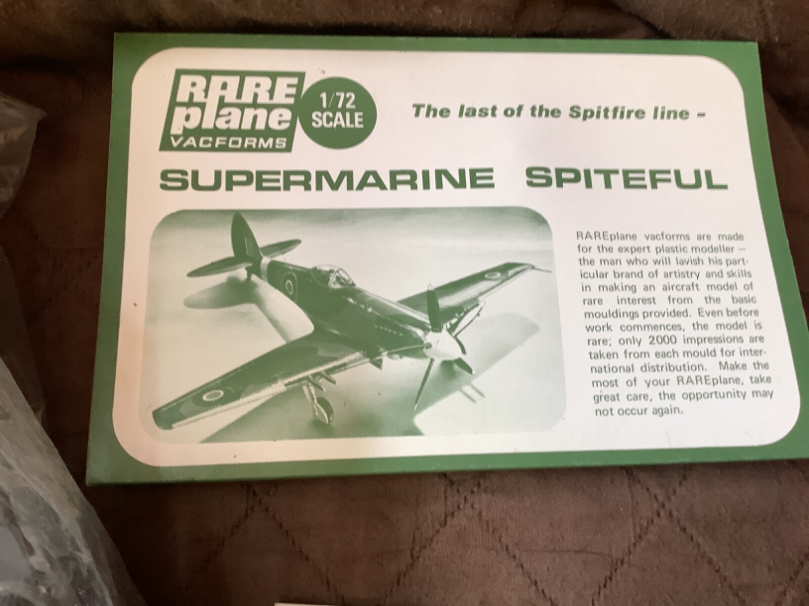 Vintage Rare Plane Vacforms Supermarine Spiteful:Seafang 1/72 scale ...