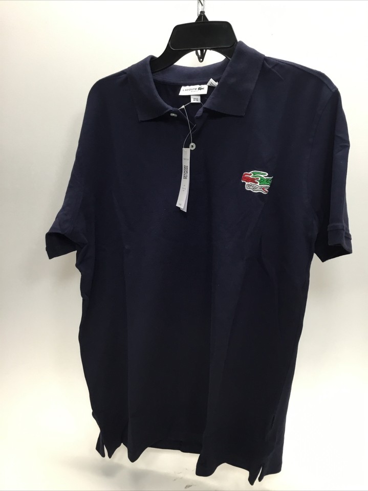 Lacoste Men’s, Slim Fit 3 Crocodile Logo Polo Shirt, Navy, Medium | eBay
