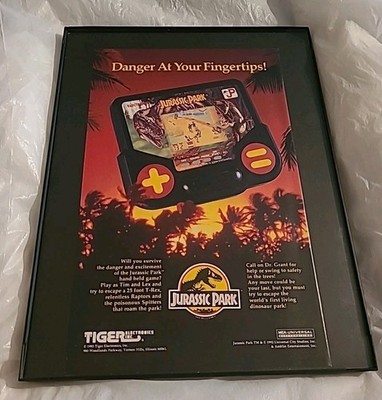 Jurassic Park Tiger Electronics Video Game 1994 Print Ad Framed 8.5X11 ...