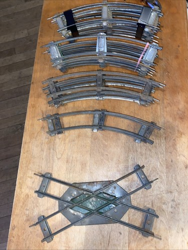 Lot of 17 Two Rail "O"Gauge Toy Train Track-- Curves Vintage plus 1 ...