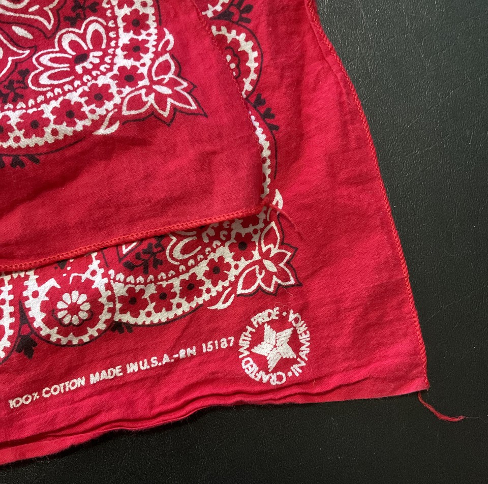 Vintage Hav-A-Hank Red Paisley Pattern Bandana RN 15187 100% Cotton ...