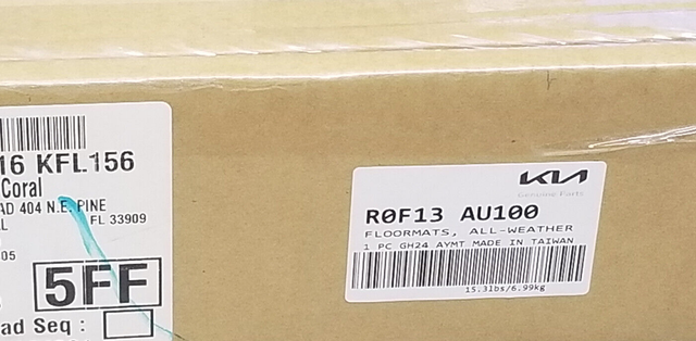 Genuine Kia Floor Mats Carpet 7P Prestige R0F13-AU100 for sale online ...