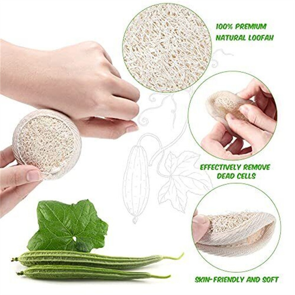 Face Exfoliating Loofah Pads Scrubber, 1-20X Luffa Facial Cleanser ...