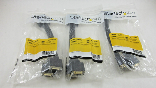 StarTech DMSDVIVGA1 8'' LFH 59 Male To Female DVI I VGA DMS 59 Cable ...