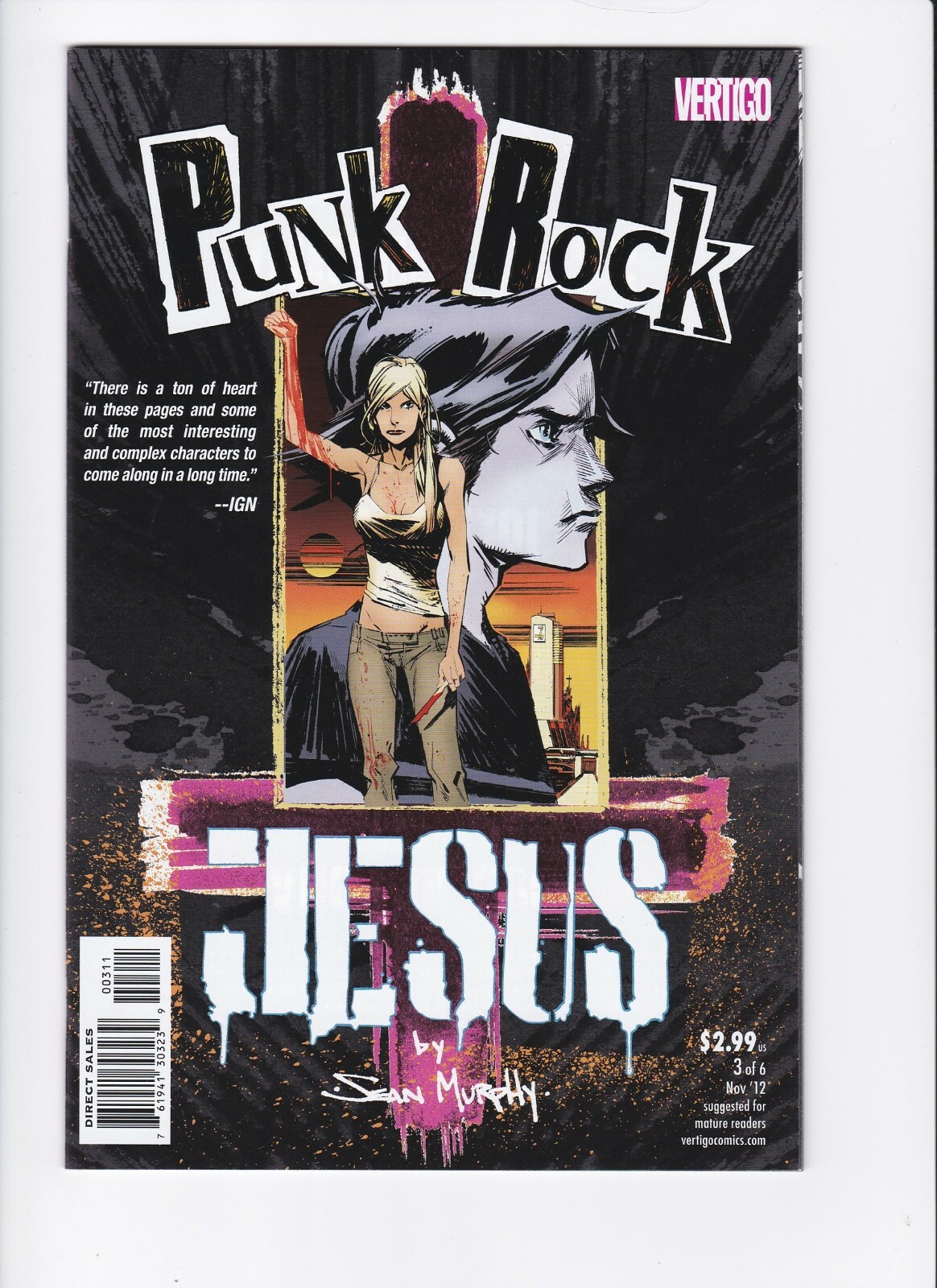 PUNK ROCK JESUS #3 - VF/NM (HQ SCANS) SEAN MURPHY, DC VERTIGO COMICS ...
